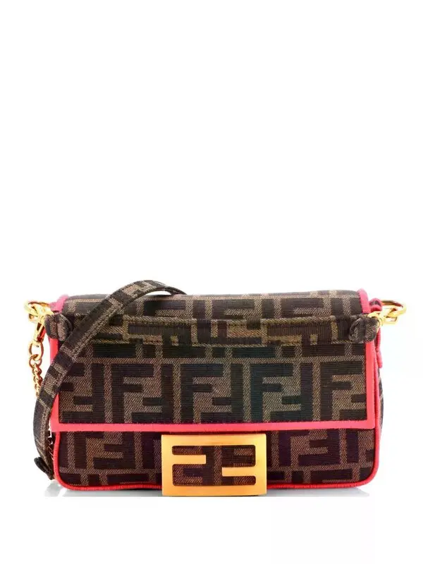 Fendi Baguette Nm Bag Zucca Canvas Mini Crossbody Bag - Brown