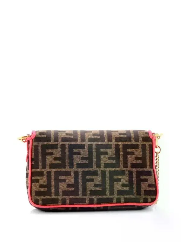 Fendi Baguette Nm Bag Zucca Canvas Mini Crossbody Bag - Brown
