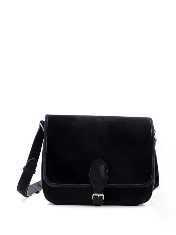 Saint Laurent Monogram Velvet Flap Messenger Bag