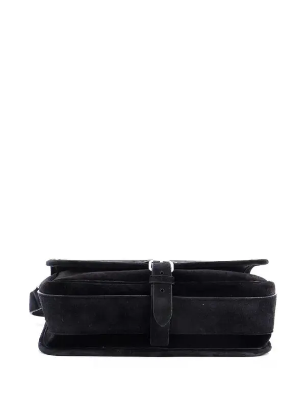 Saint Laurent Monogram Velvet Flap Messenger Bag