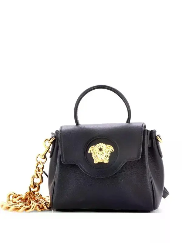 Versace La Medusa Top Handle Bag - Black