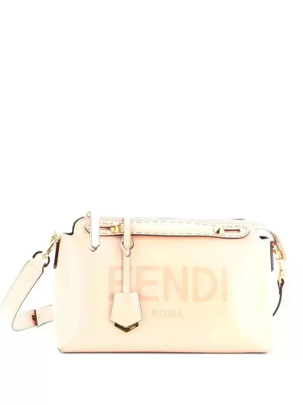 Fendi Embossed Leather Shoulder Bag