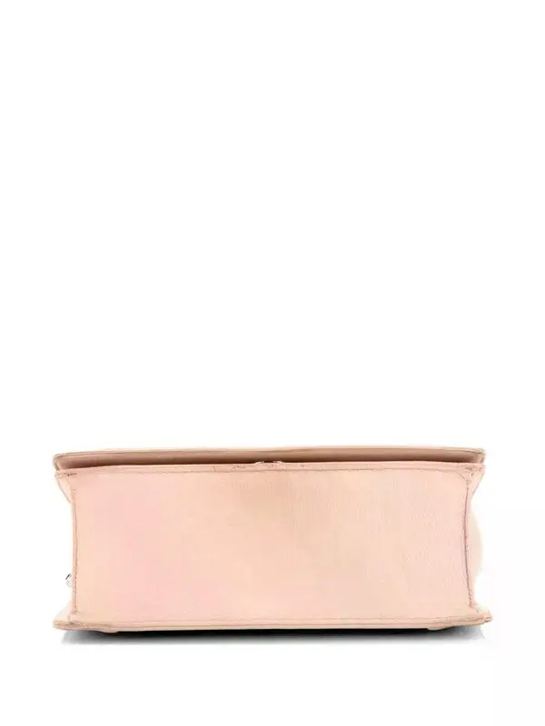 Dior Diorama Flap Bag In Grained Calfskin - Neutrals