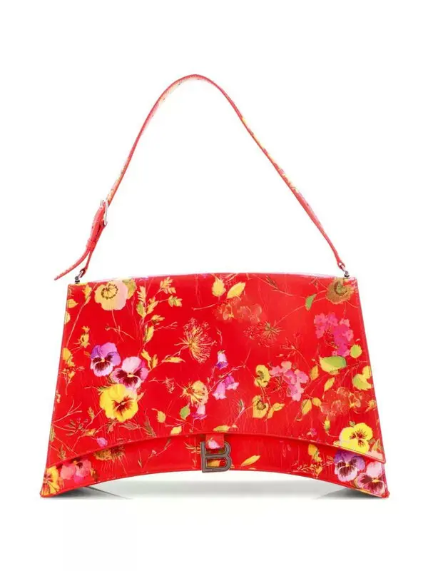Balenciaga Printed Leather Large Shoulder Bag