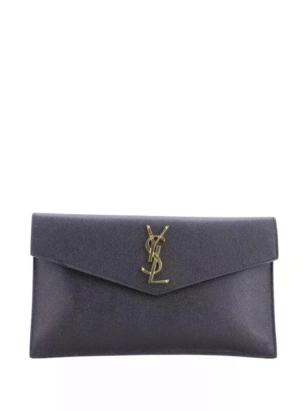 Saint Laurent Uptown Pouch Leather Clutch Bag