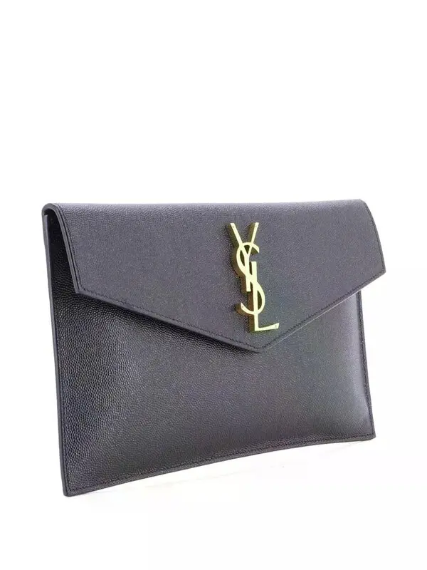 Saint Laurent Uptown Pouch Leather Clutch Bag