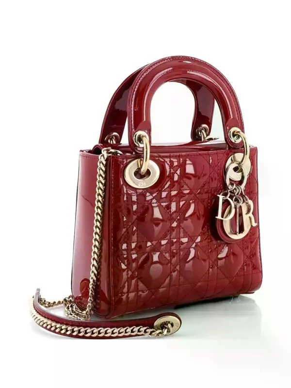 Dior Lady Chain Bag Mini Satchel - Red