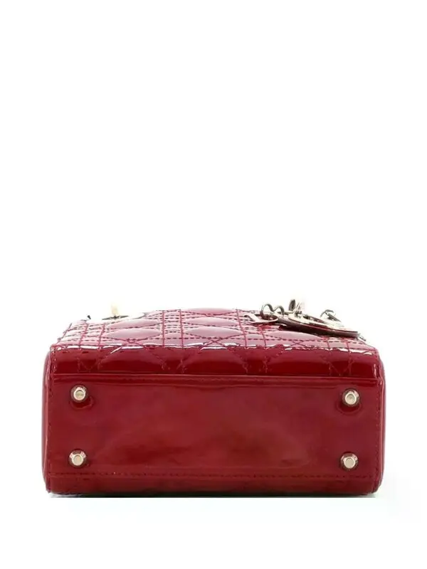 Dior Lady Chain Bag Mini Satchel - Red