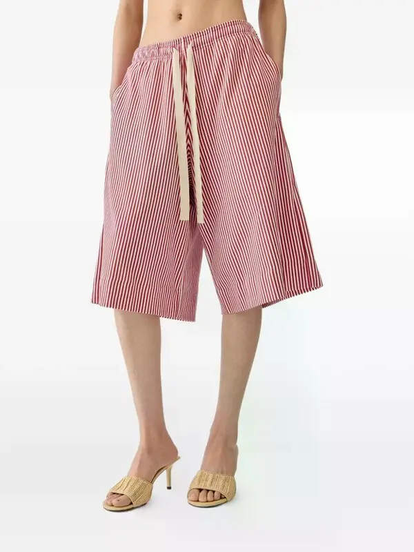 Jacquemus Striped Drawstring Shorts - Red