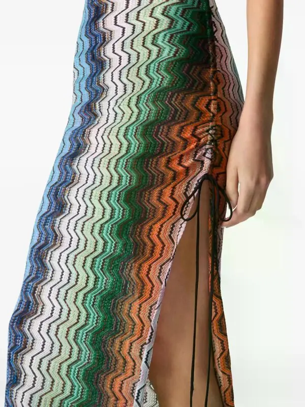 Missoni Zig-zag Slit Maxi Dress - Blue