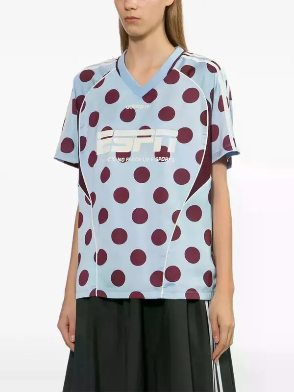 Adidas Polka-dot V-neck T-shirt