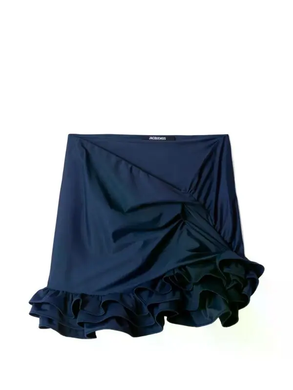 Jacquemus Jupe Playa Ruffled Mini Skirt - Blue