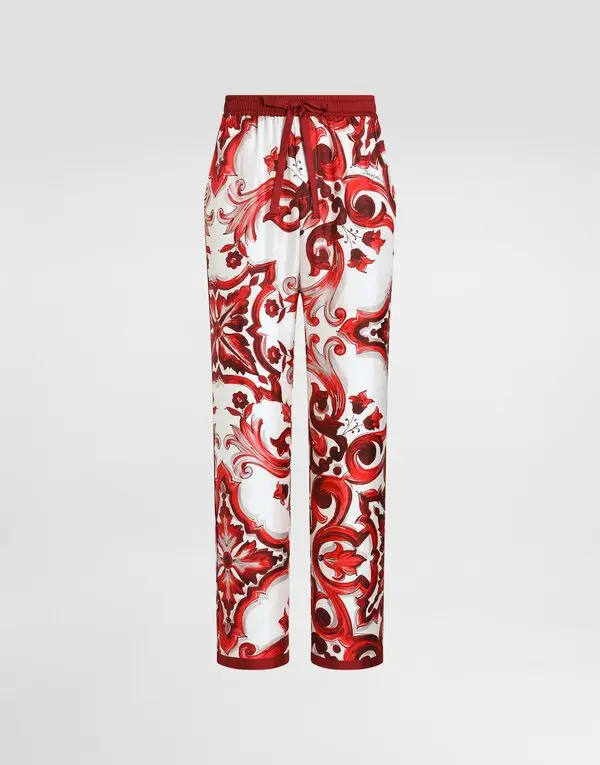 Dolce & Gabbana Majolica-print Twill Trousers - Multicolor