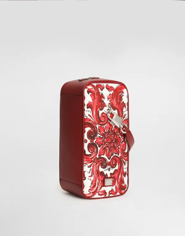 Dolce & Gabbana Majolica Print Lock Canvas Handbag - Multicolor