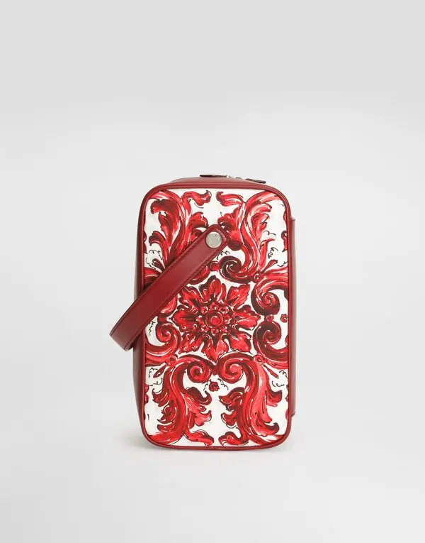 Dolce & Gabbana Majolica Print Lock Canvas Handbag - Multicolor