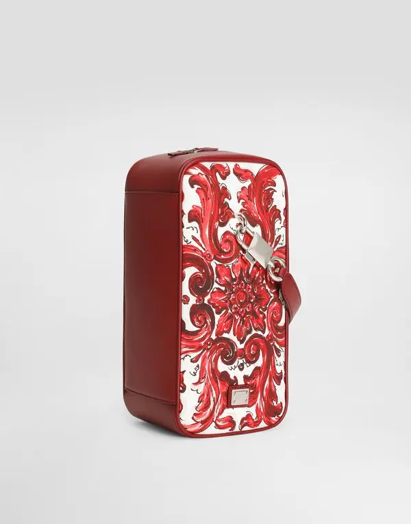 Dolce & Gabbana Majolica Print Lock Canvas Handbag - Multicolor