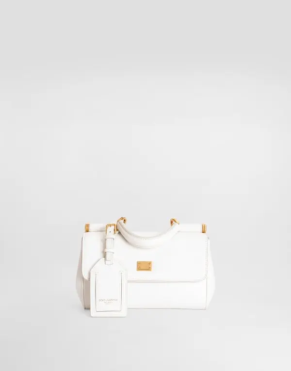 Dolce & Gabbana Mini My Sicily Handbag In Calfskin - White