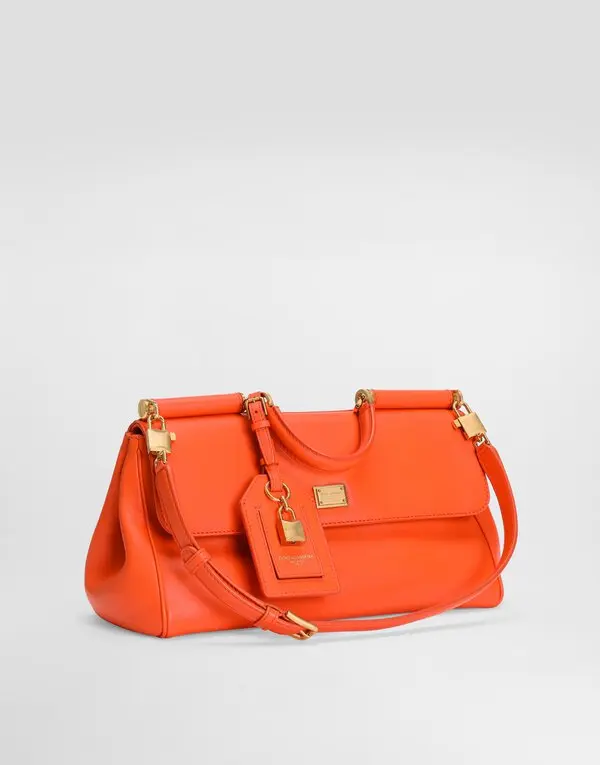 Dolce & Gabbana Medium My Sicily Handbag In Calfskin - Orange