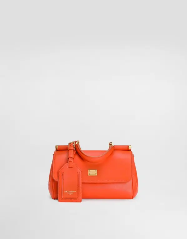 Dolce & Gabbana Mini My Sicily Handbag In Calfskin - Orange