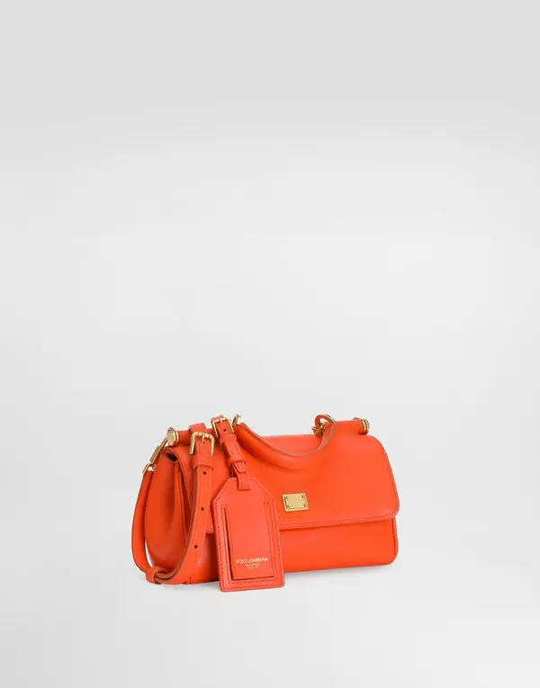 Dolce & Gabbana Mini My Sicily Handbag In Calfskin - Orange