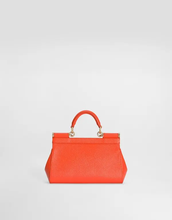 Dolce & Gabbana Mini Sicily Handbag In Calfskin - Orange