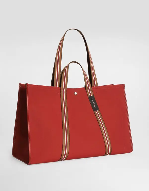 Dolce & Gabbana Canvas And Smooth Calfskin Shopping Bag