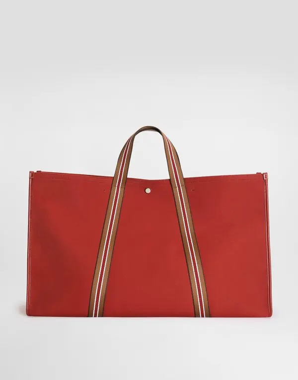 Dolce & Gabbana Canvas And Smooth Calfskin Shopping Bag