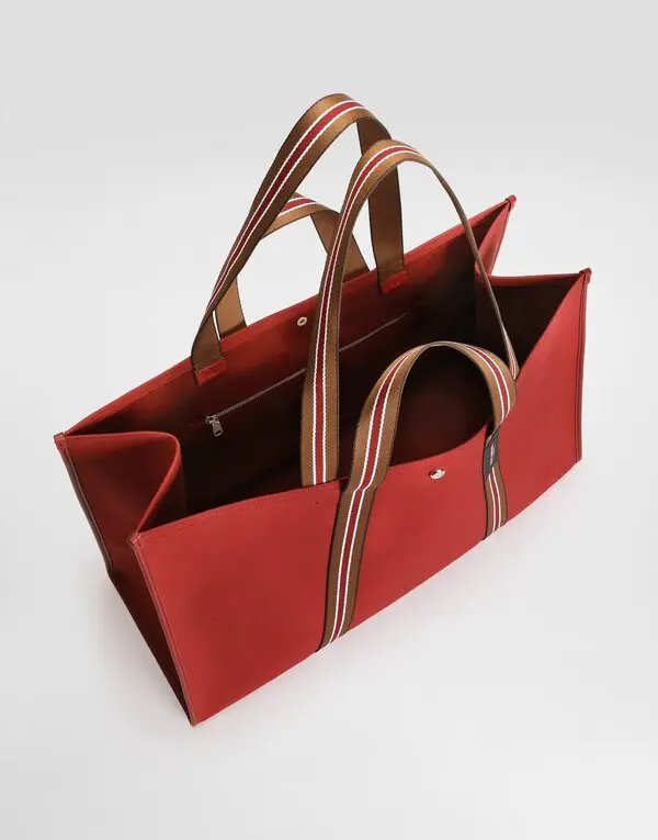 Dolce & Gabbana Canvas And Smooth Calfskin Shopping Bag