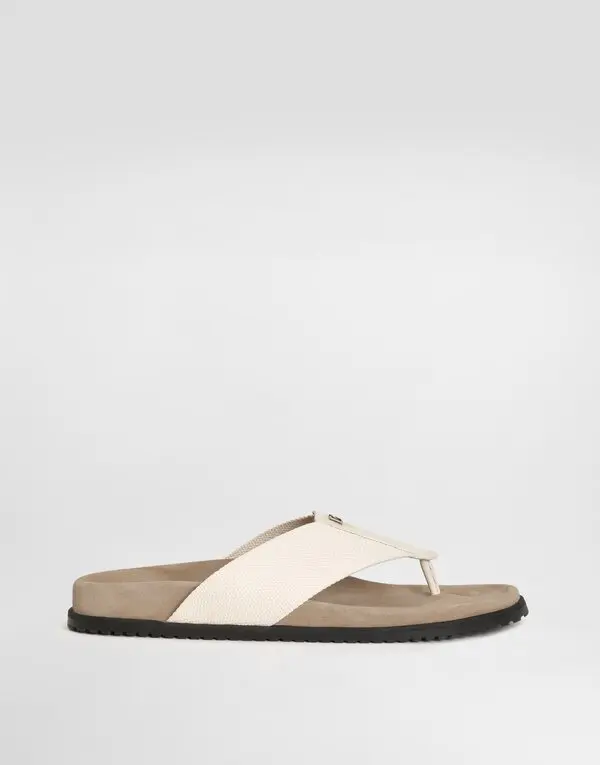 Dolce & Gabbana Logo Flip Flops - Neutral