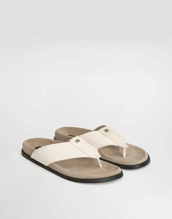 Dolce & Gabbana Logo Flip Flops - Neutral