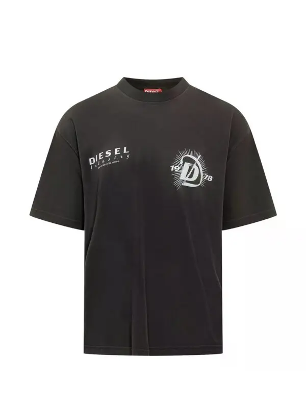 DIESEL® T-boggy-v6 Graphic-print T-shirt - Grey