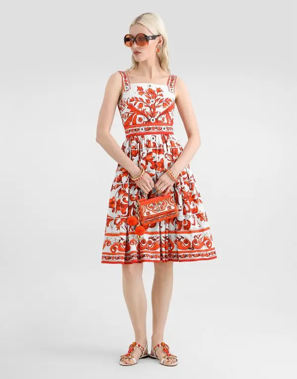 Dolce & Gabbana Majolica-print Midi Dress