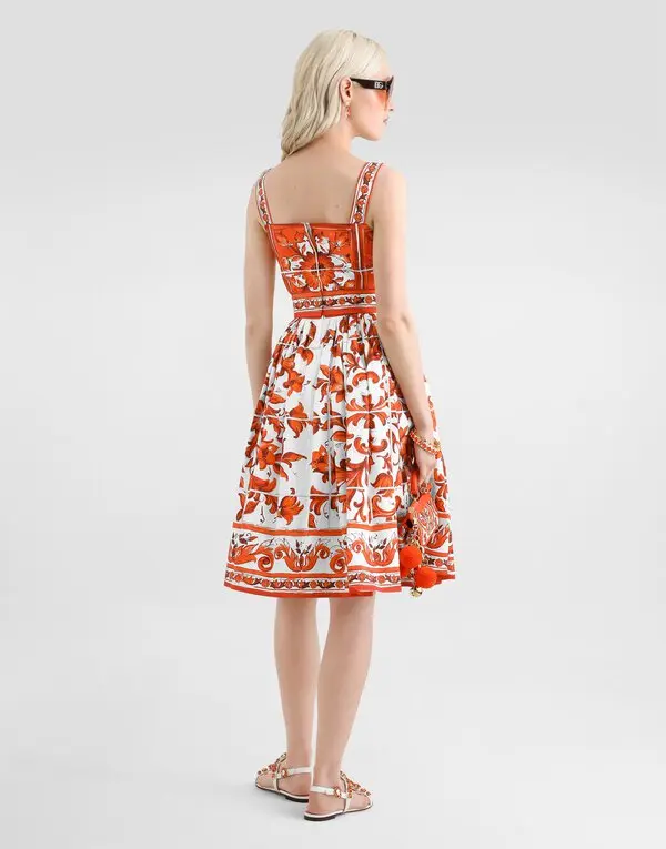 Dolce & Gabbana Majolica-print Midi Dress