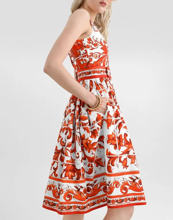 Dolce & Gabbana Majolica-print Midi Dress
