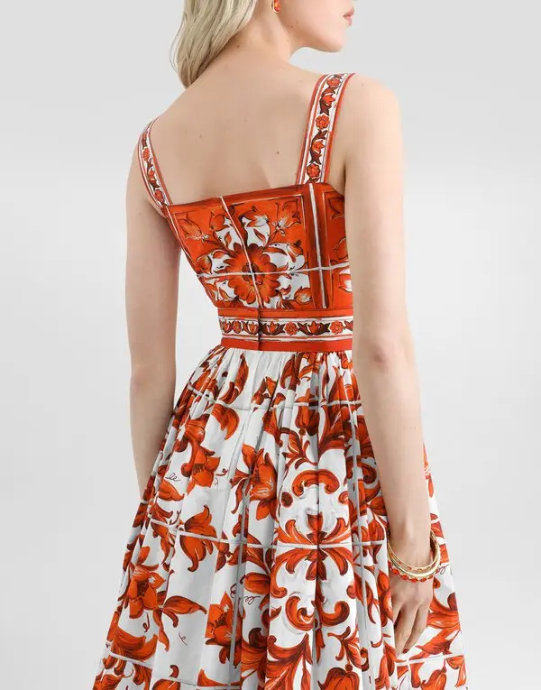 Dolce & Gabbana Majolica-print Midi Dress