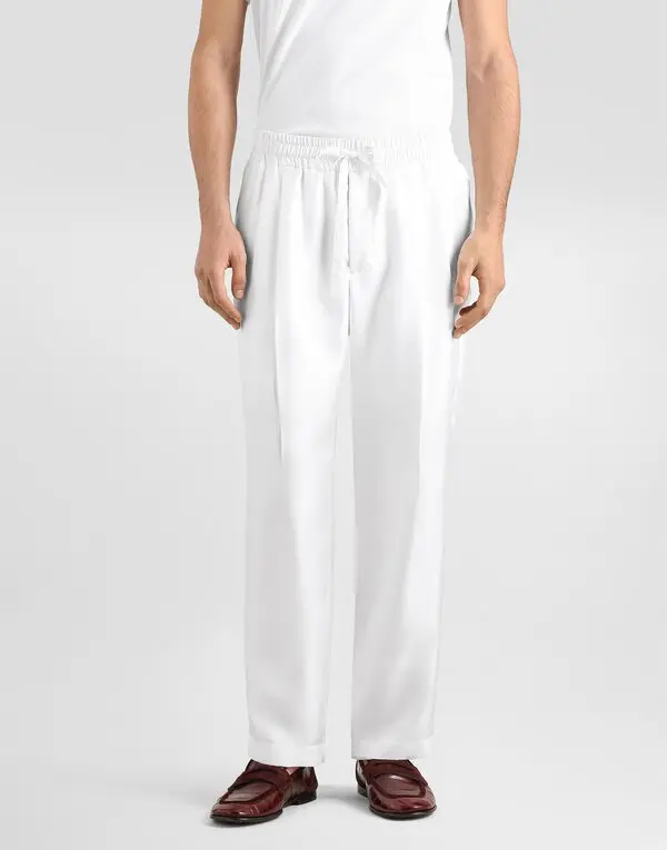 Dolce & Gabbana Silk Twill Jogging Trousers