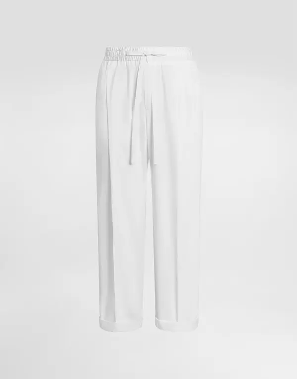 Dolce & Gabbana Cotton Poplin Jogging Trousers - White