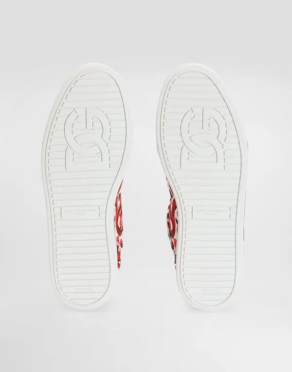 Dolce & Gabbana Majolica-print Cotton Saint Tropez Light Sneakers