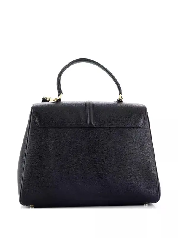 Celine 16 Top Handle Bag In Grained Calfskin