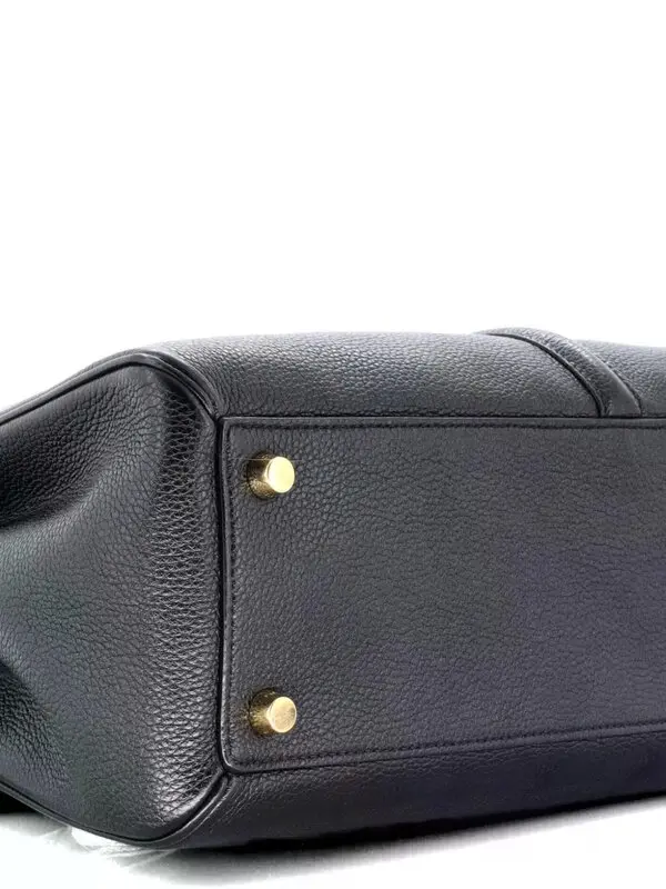 Celine 16 Top Handle Bag In Grained Calfskin