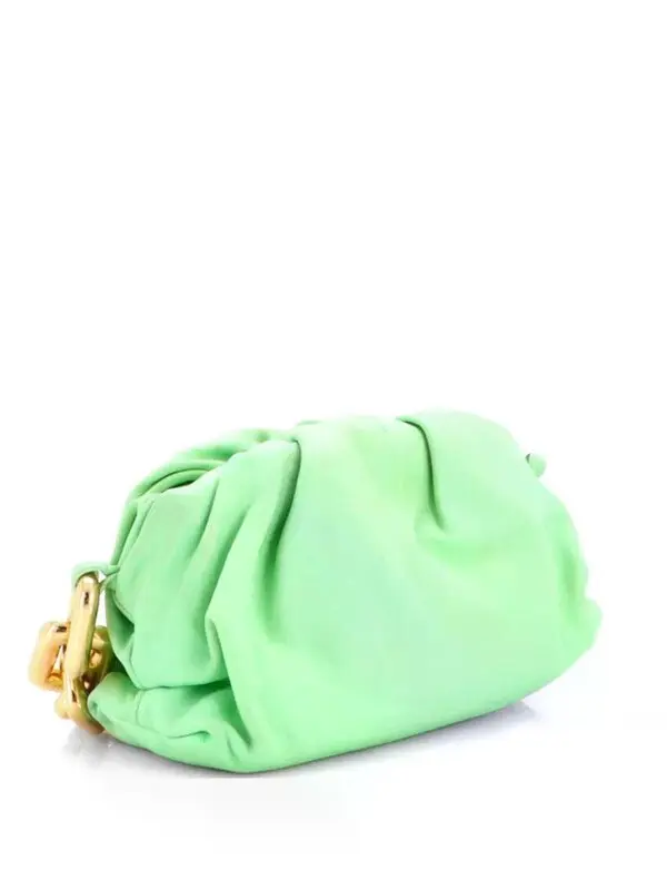 Bottega Veneta The Chain Pouch Leather Shoulder Bag - Green