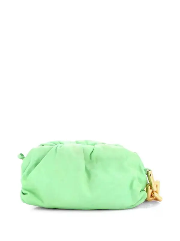 Bottega Veneta The Chain Pouch Leather Shoulder Bag - Green