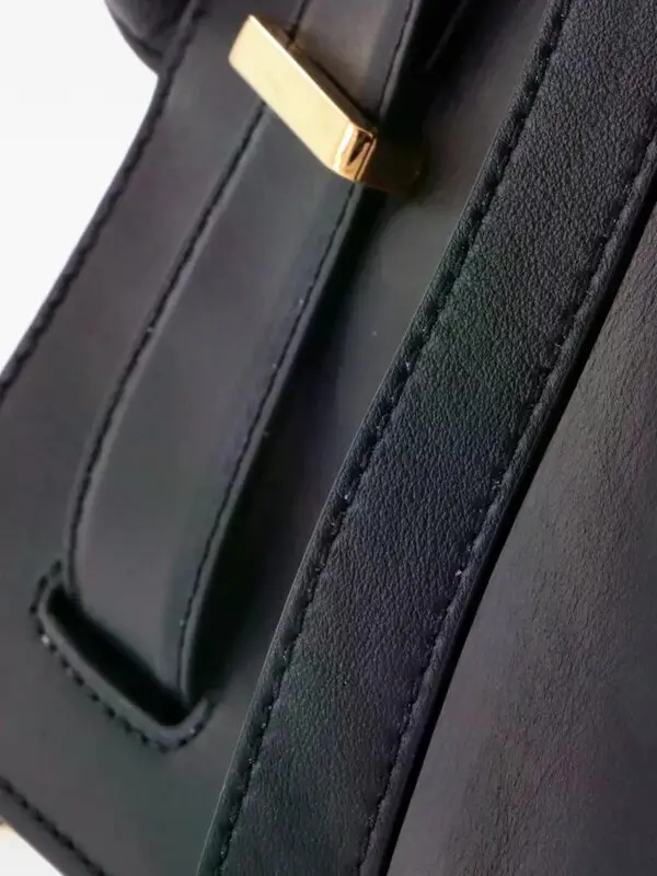 Versace Palazzo Medusa Belted Convertible Leather Tote Bag - Black