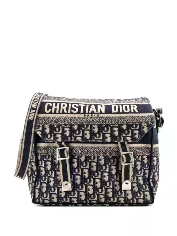 Dior Oblique Canvas Small Messenger Bag - Blue