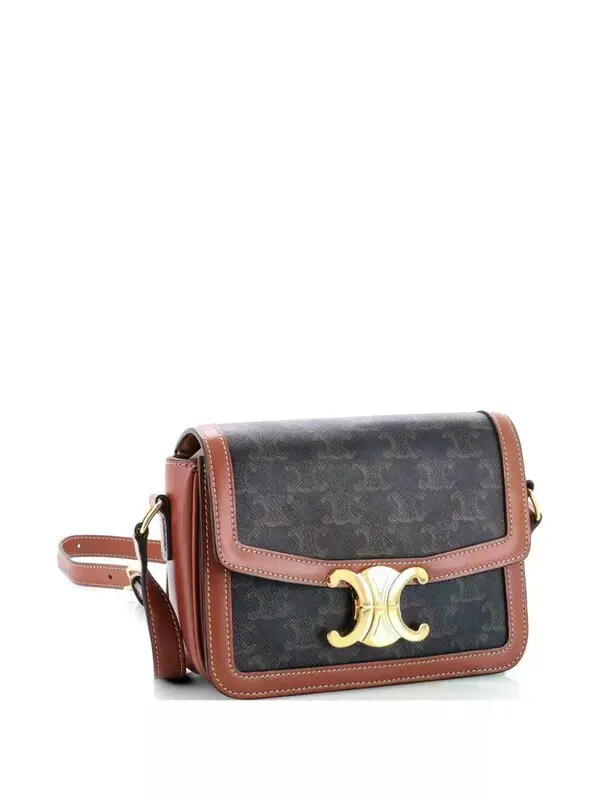 Celine Triomphe Coated Canvas Shoulder Bag