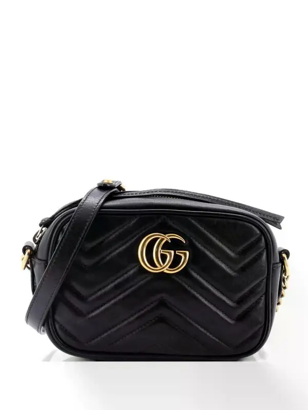 Gucci Matelassé Leather Mini Shoulder Bag - Black