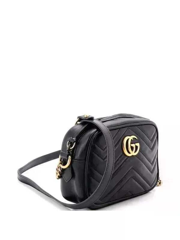 Gucci Matelassé Leather Mini Shoulder Bag - Black