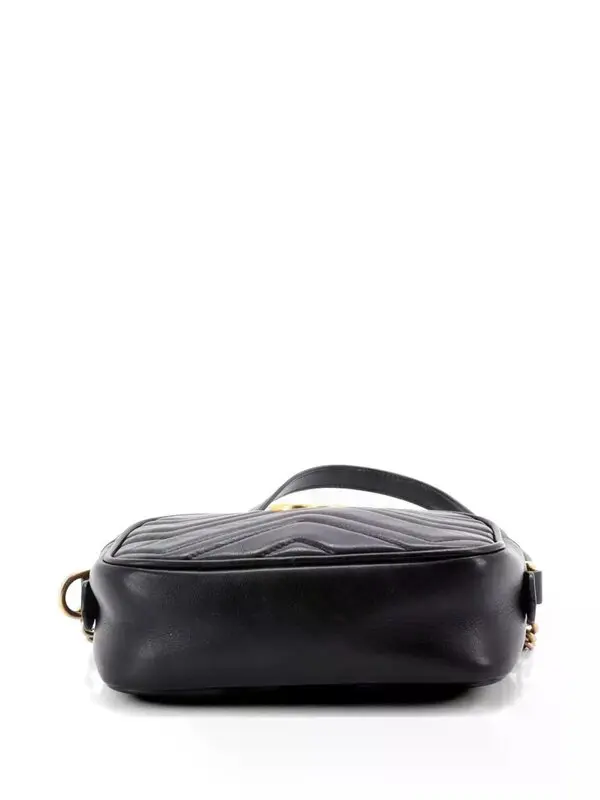 Gucci Matelassé Leather Mini Shoulder Bag - Black