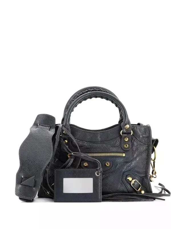 Balenciaga City Classic Studs Leather Mini Satchel