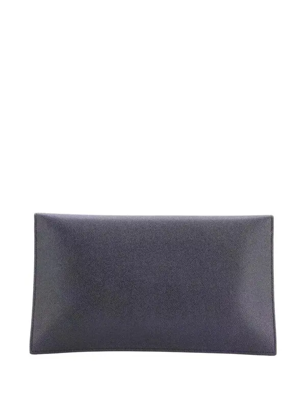 Saint Laurent Uptown Pouch Leather Clutch Bag - Black